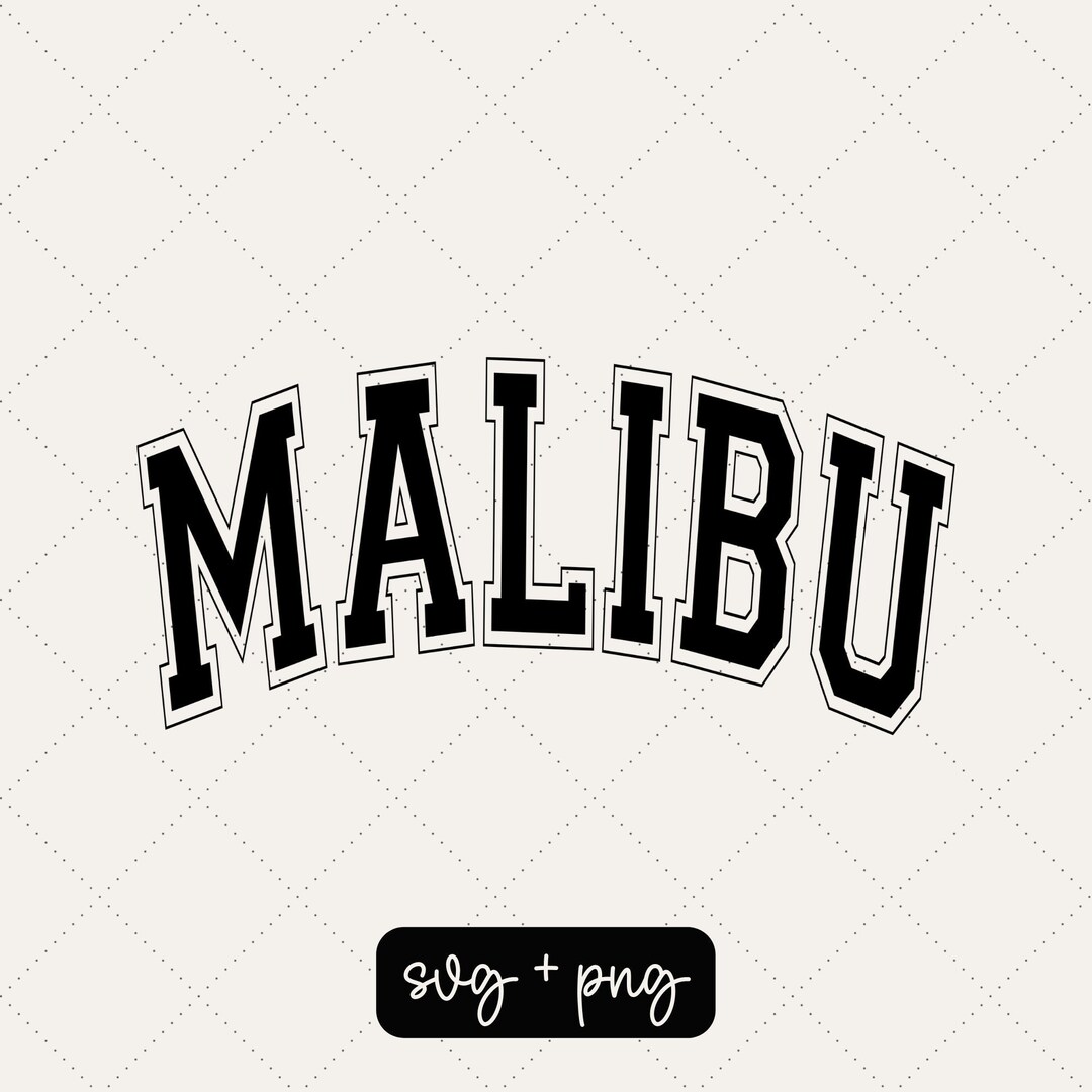 Malibu SVG PNG Iron on Vinyl Project Cricut Cut Files - Etsy
