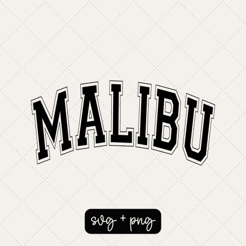Malibu SVG PNG Iron on Vinyl Project Cricut Cut Files - Etsy