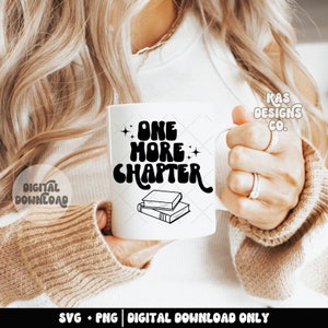 One More Chapter Svg - Book Svg - Book Club Svg - Book Sticker - Book ...