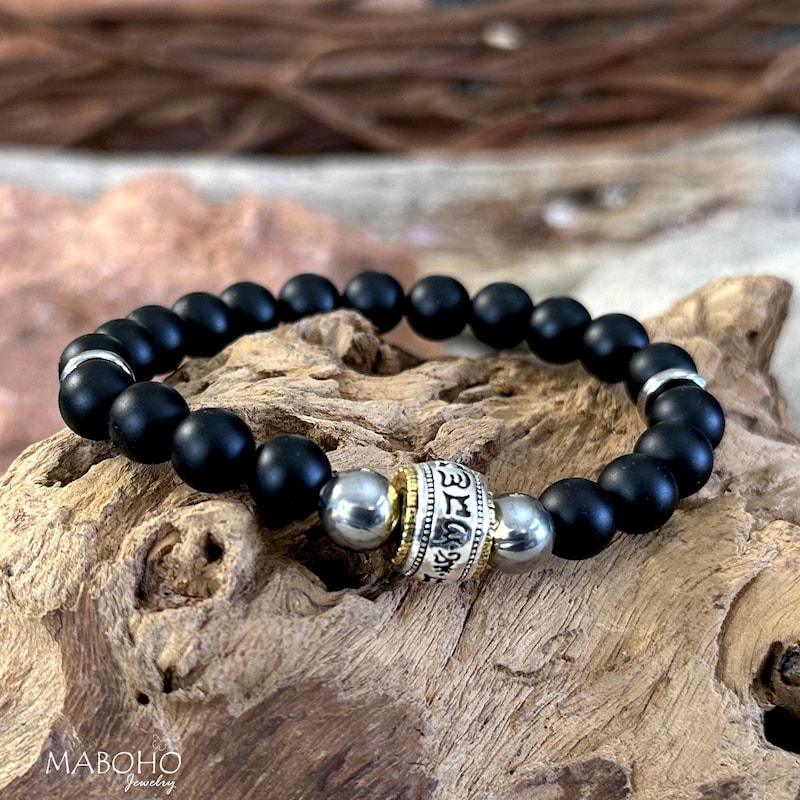 Tibetan Om Mantra Bead - Etsy