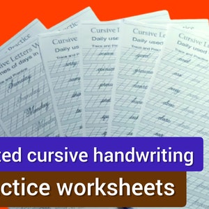 Printable Handwriting Worksheets5 Pages letters, Words, and Sentences ...