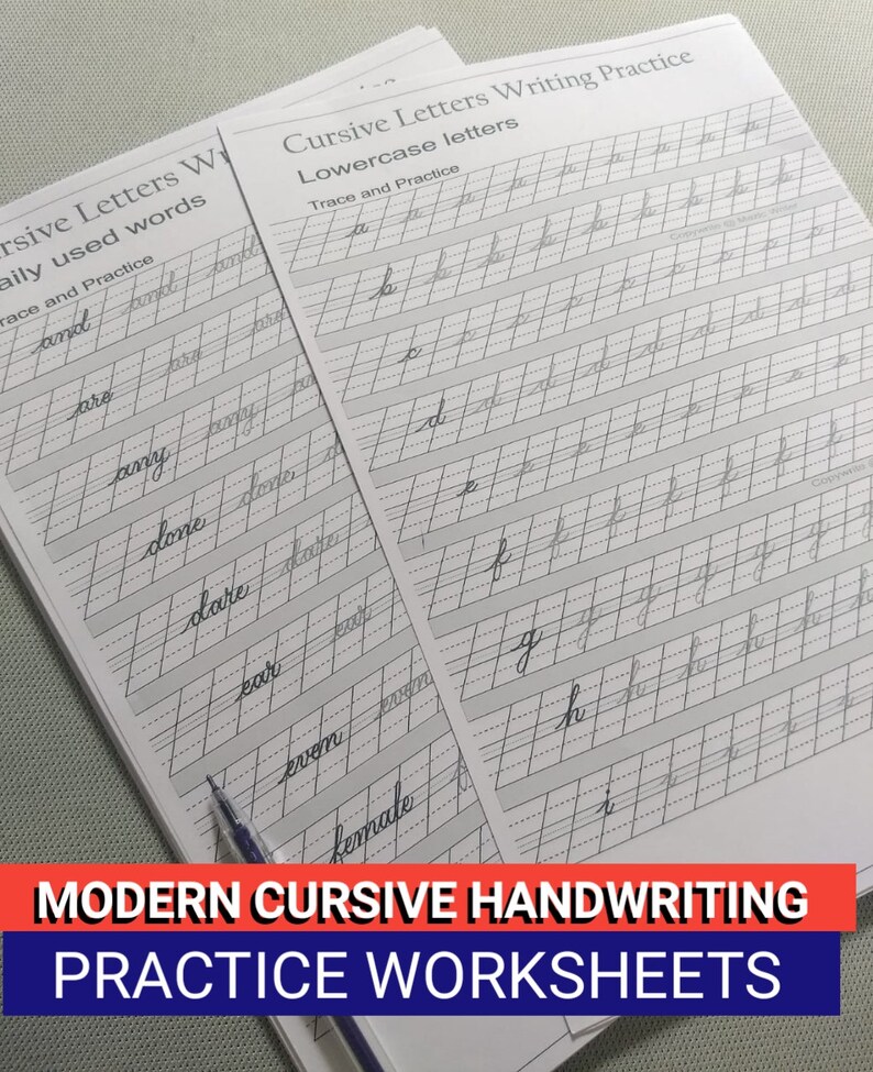 Cursive Handwriting Practice Worksheets Printable Worksheets 5pdfs 44 ...