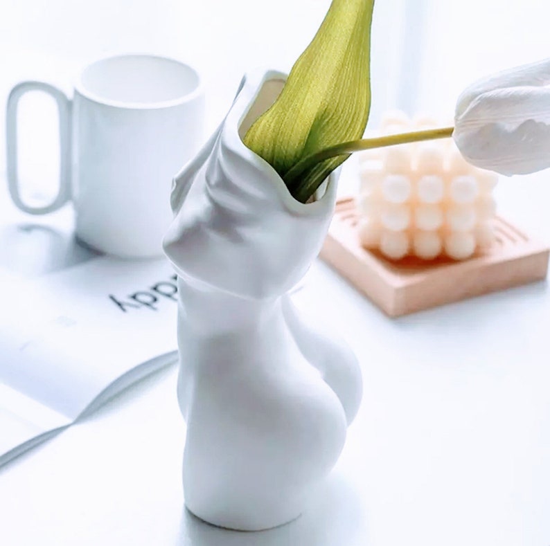 CERAMIC FLOWER VASE Body Planter Art Deco Vase Human Body - Etsy