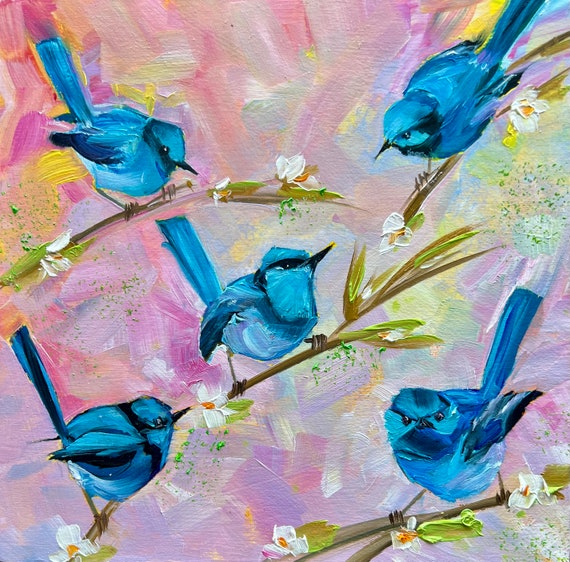 Blue Birds Wall Art