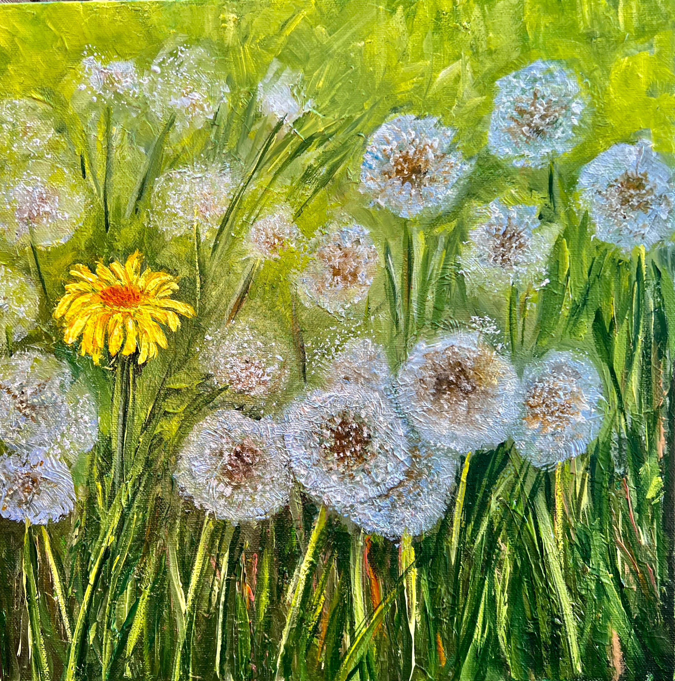 Dandelion Field Painting