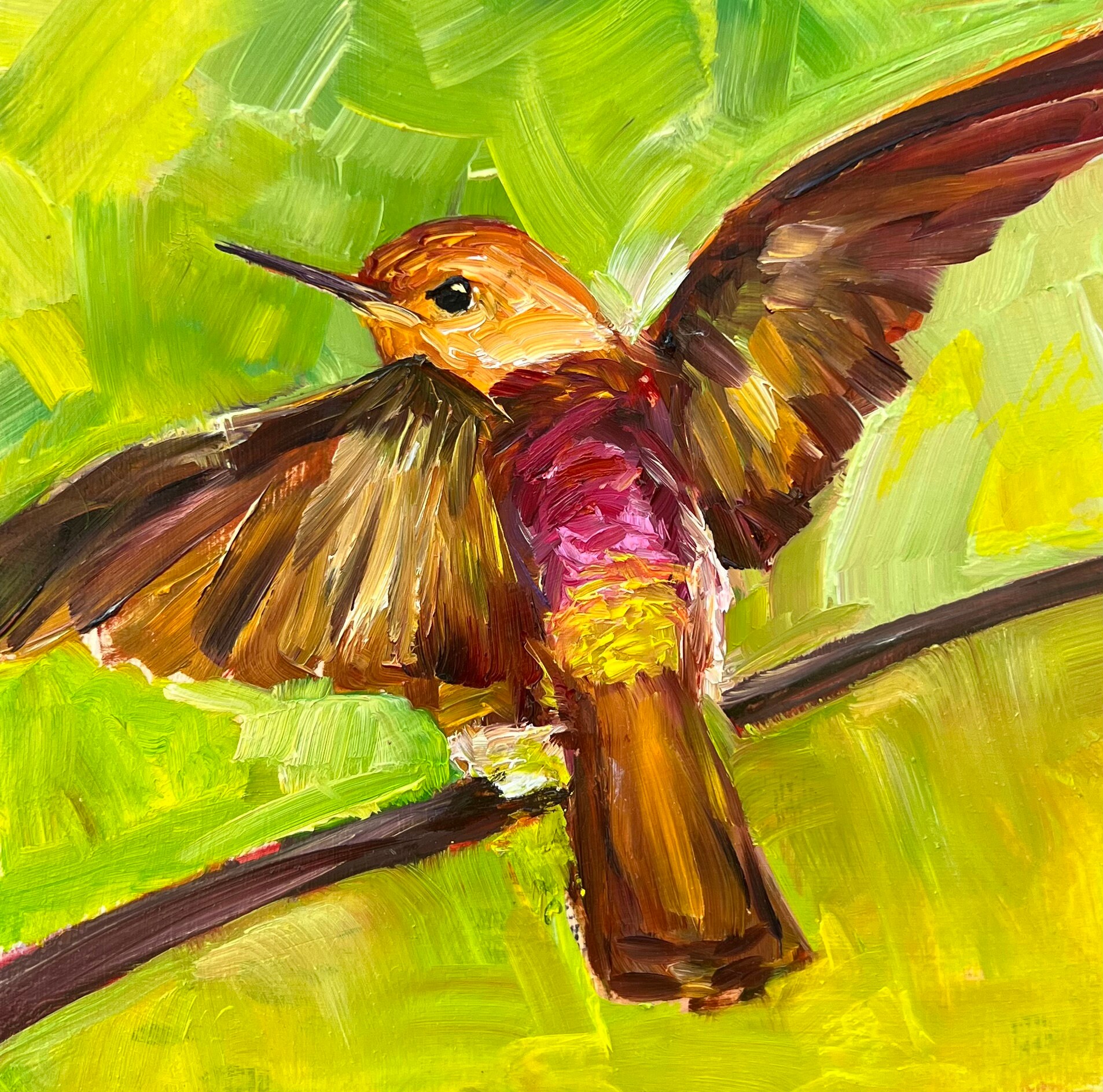 Oil Paintings Of Hummingbirds