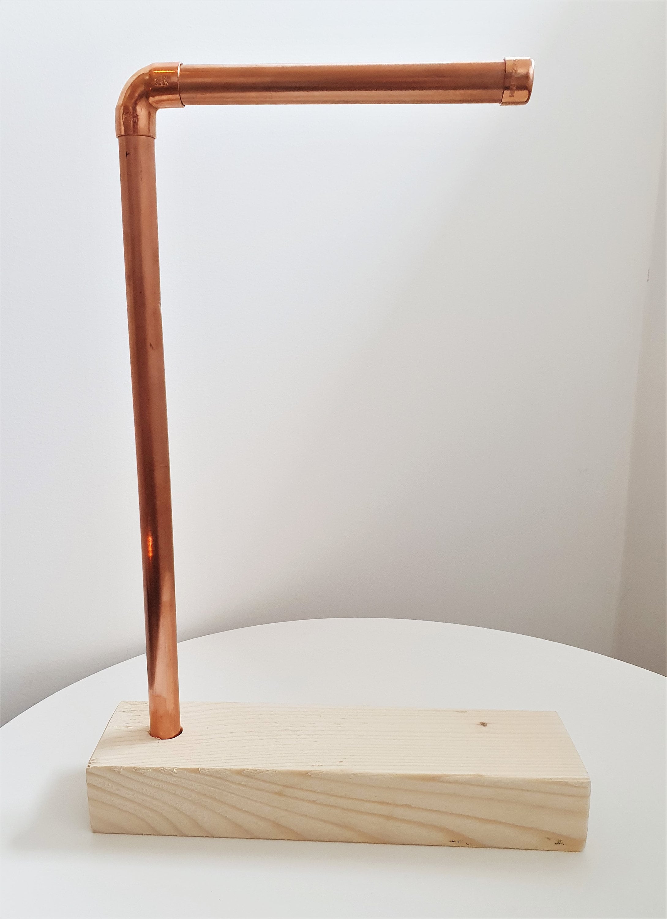 Industrial Pipe Timber Stand Copper & Black Options Listing for Stand ...