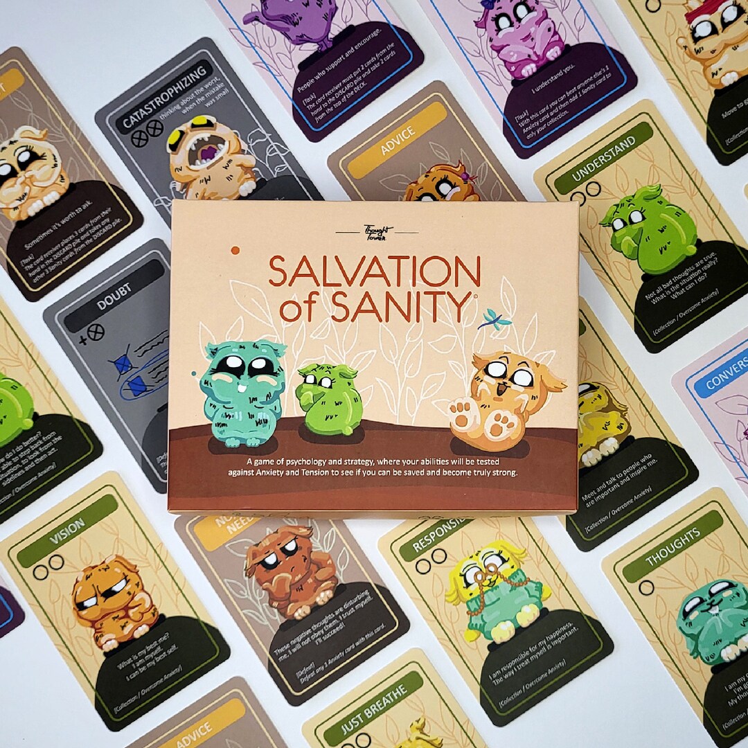 Emotion Learning Mental Health Stop Stress Strategy Game Anxiety Cards ...