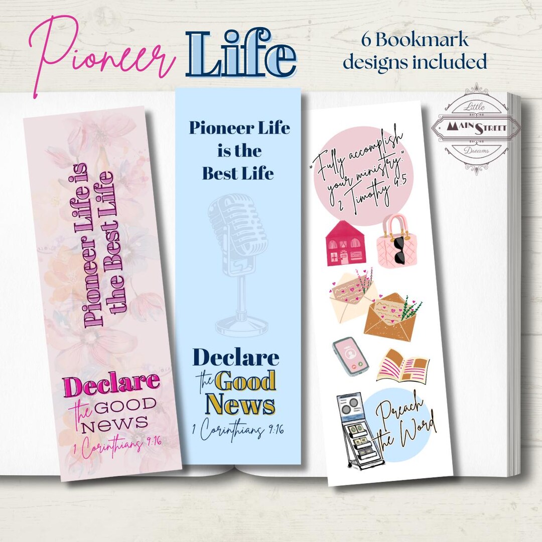Hand-drawn JW Ministry Bookmark Bundle, Life Ever (PDF Pattern - Etsy