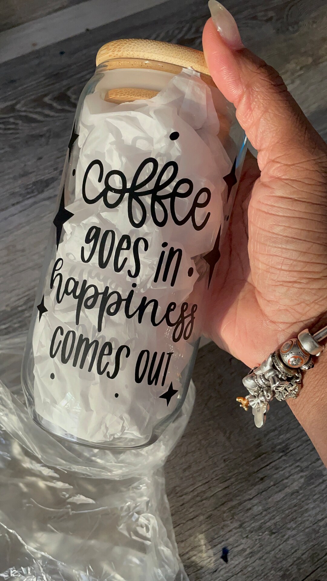 Custom Glass Can Cup, 20 Oz Glass Cup - Etsy