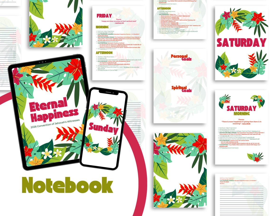 Carnet de notes « Eternal Happiness » JW 2026 - Etsy France