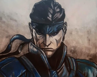 Solid Snake Drawing - Etsy