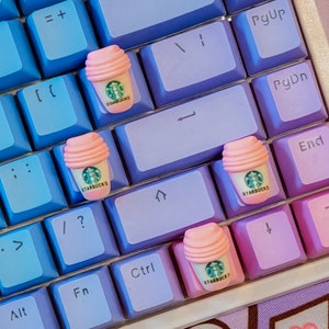Starbucks Keycap Cute Handmade Keycaps Kawaii Keycaps - Etsy