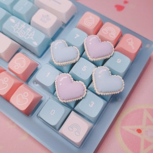 Heart Keycap / Digital Keycaps / Pastel Keycaps/ Resin Artisan - Etsy