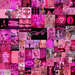 Hot Pink Collage Kit Pink Wall Collage Pink Collage Kit - Etsy