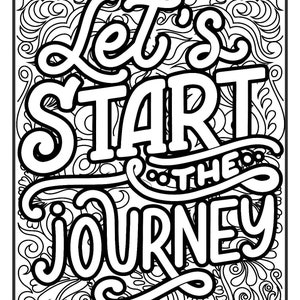Motivational Insprirational Qoutes Coloring Pages for Adults. - Etsy
