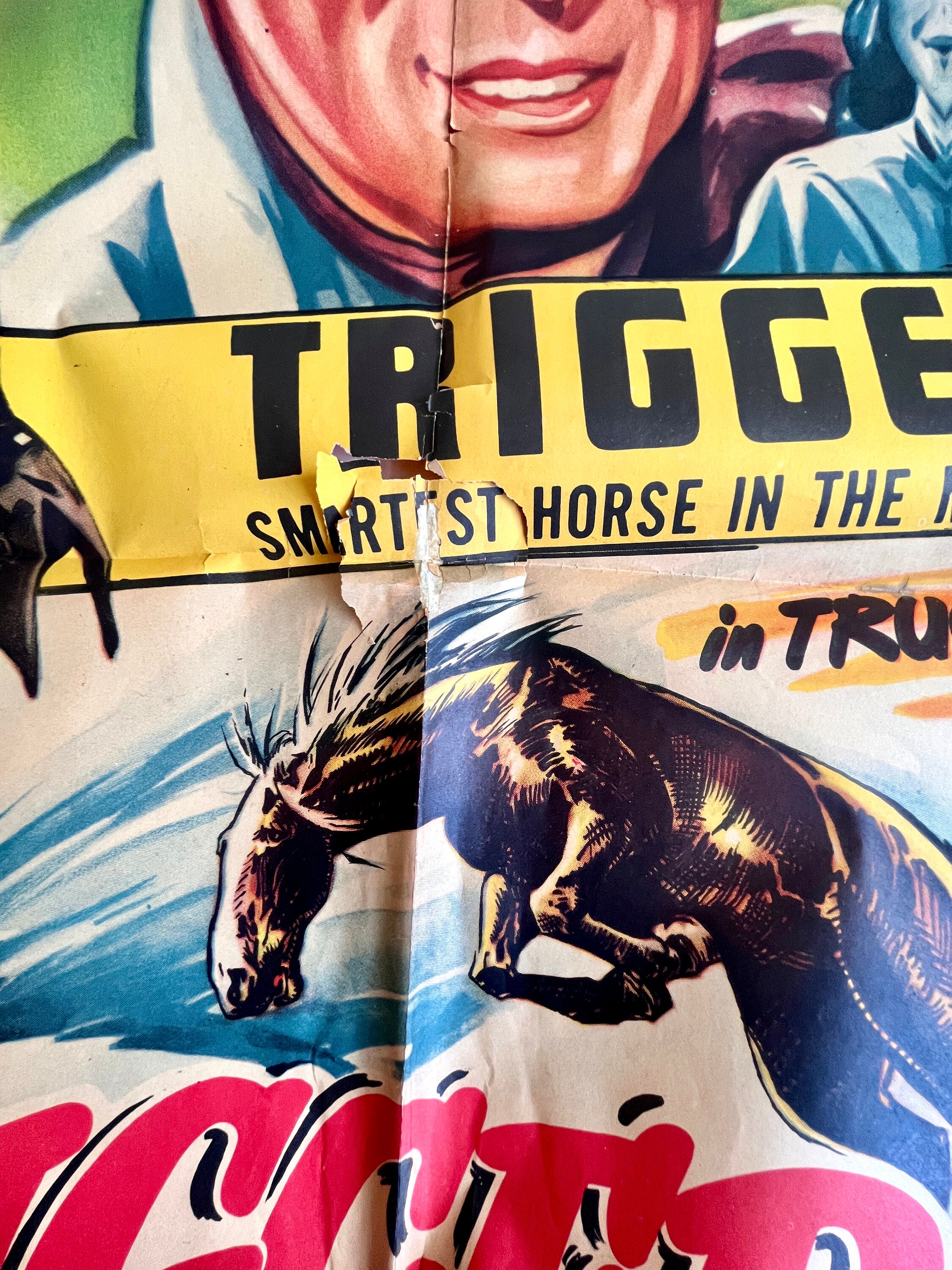 Rare Vintage Roy Rogers and Trigger Movie Poster - Etsy