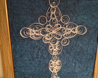 Dark Blue Cross | Etsy