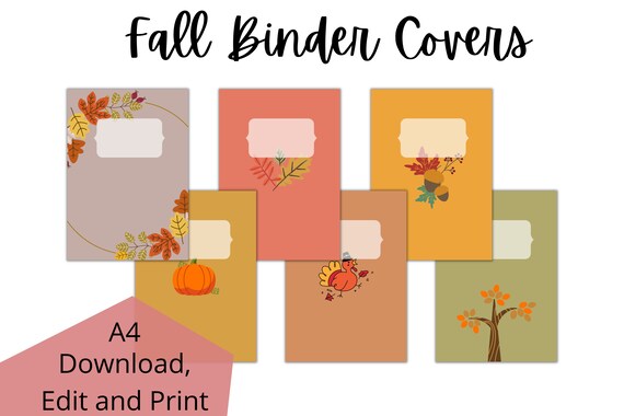 Binder Cover Printable Fall Binder Coverboho Binder - Etsy