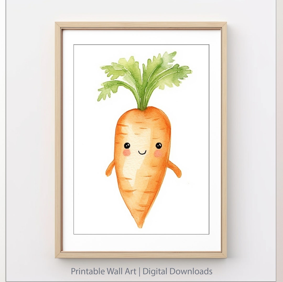 Carrot Printable Art Print, Carrot Photo, Carrot Wall Art, Nursery ...