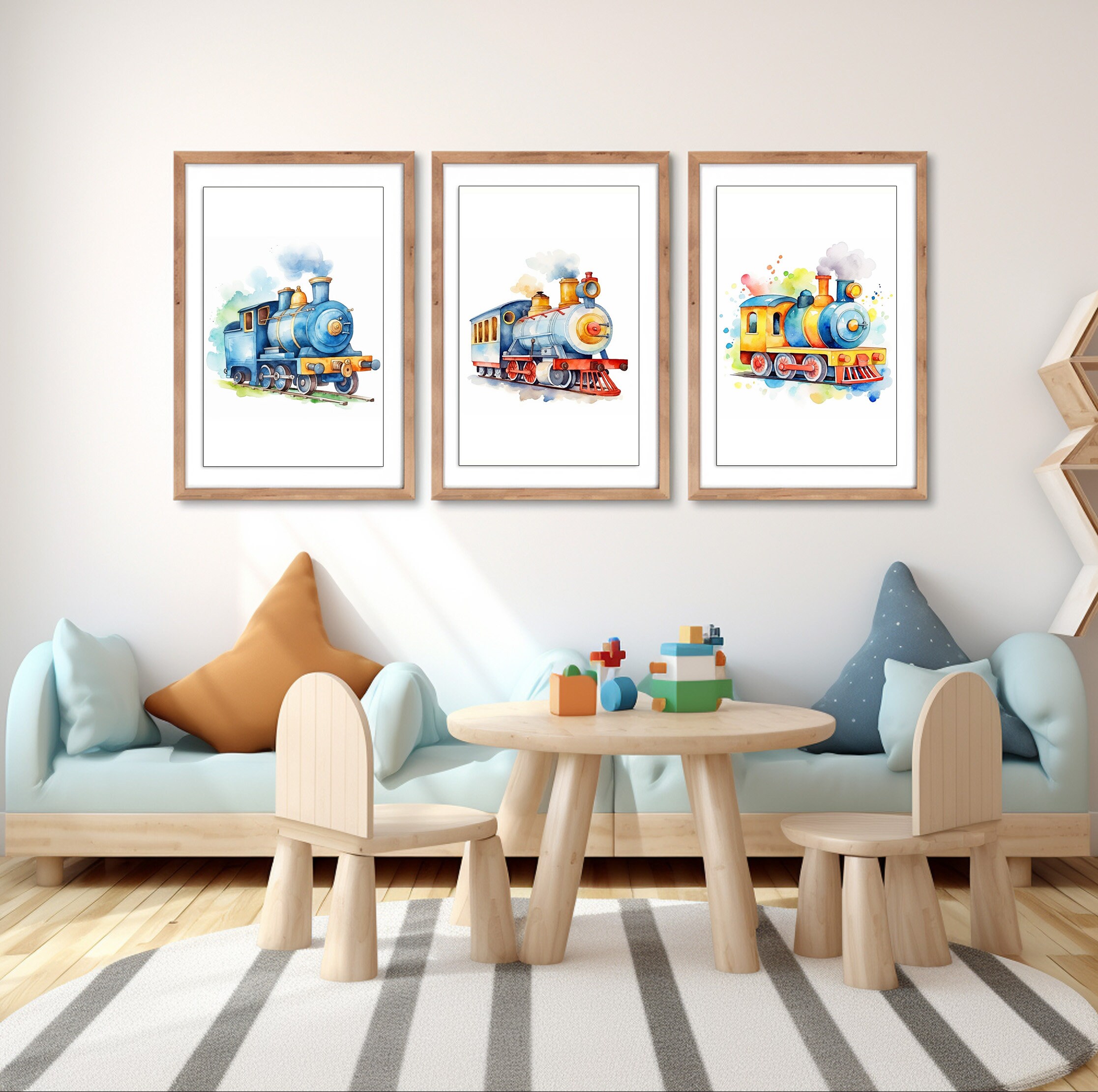 Vintage Locomotive Train Printable Wall Art, Steam Locomotive Photo ...