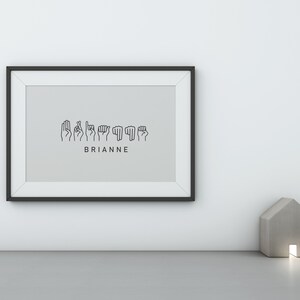 ASL Personalized Wall Art Name Family Spouse Couple - Etsy