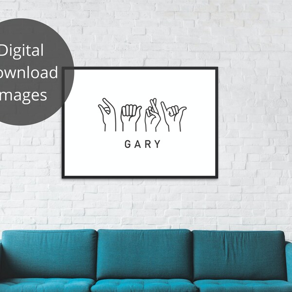 Asl Name Wall Art - Etsy