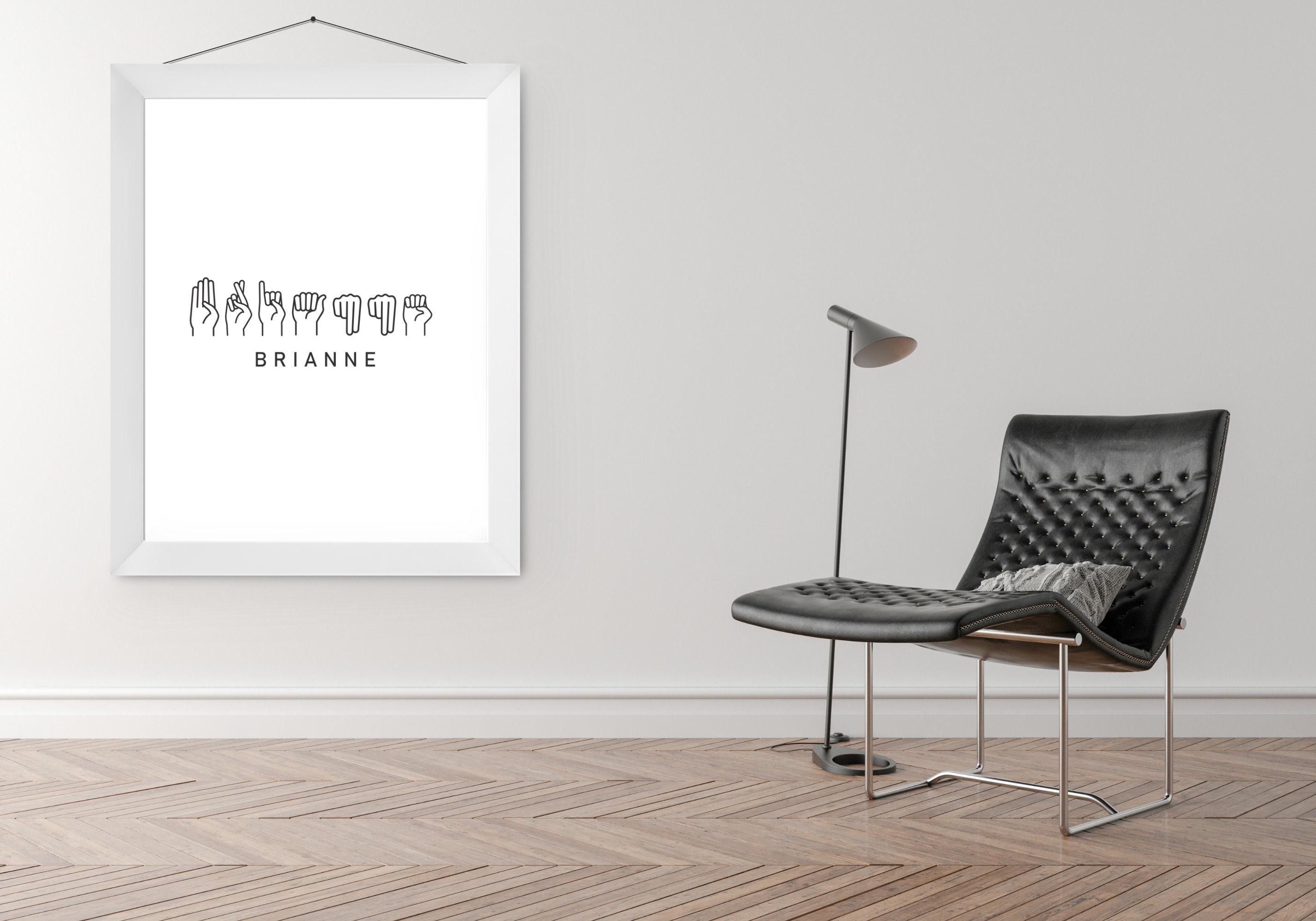 Digital Download Sign Language Name / Personalized ASL Wall Art / ASL ...