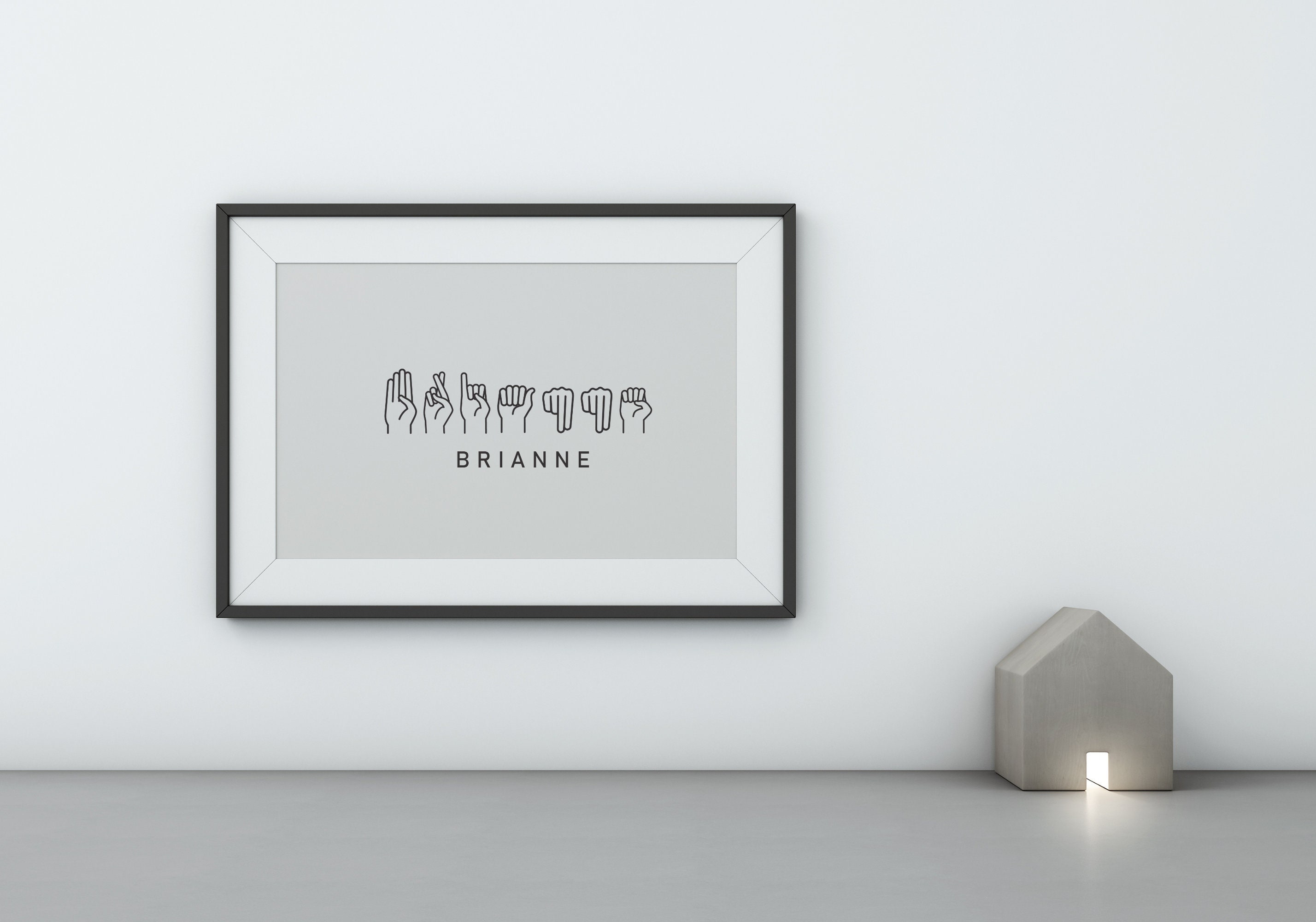 Digital Download Sign Language Name / Personalized ASL Wall Art / ASL ...