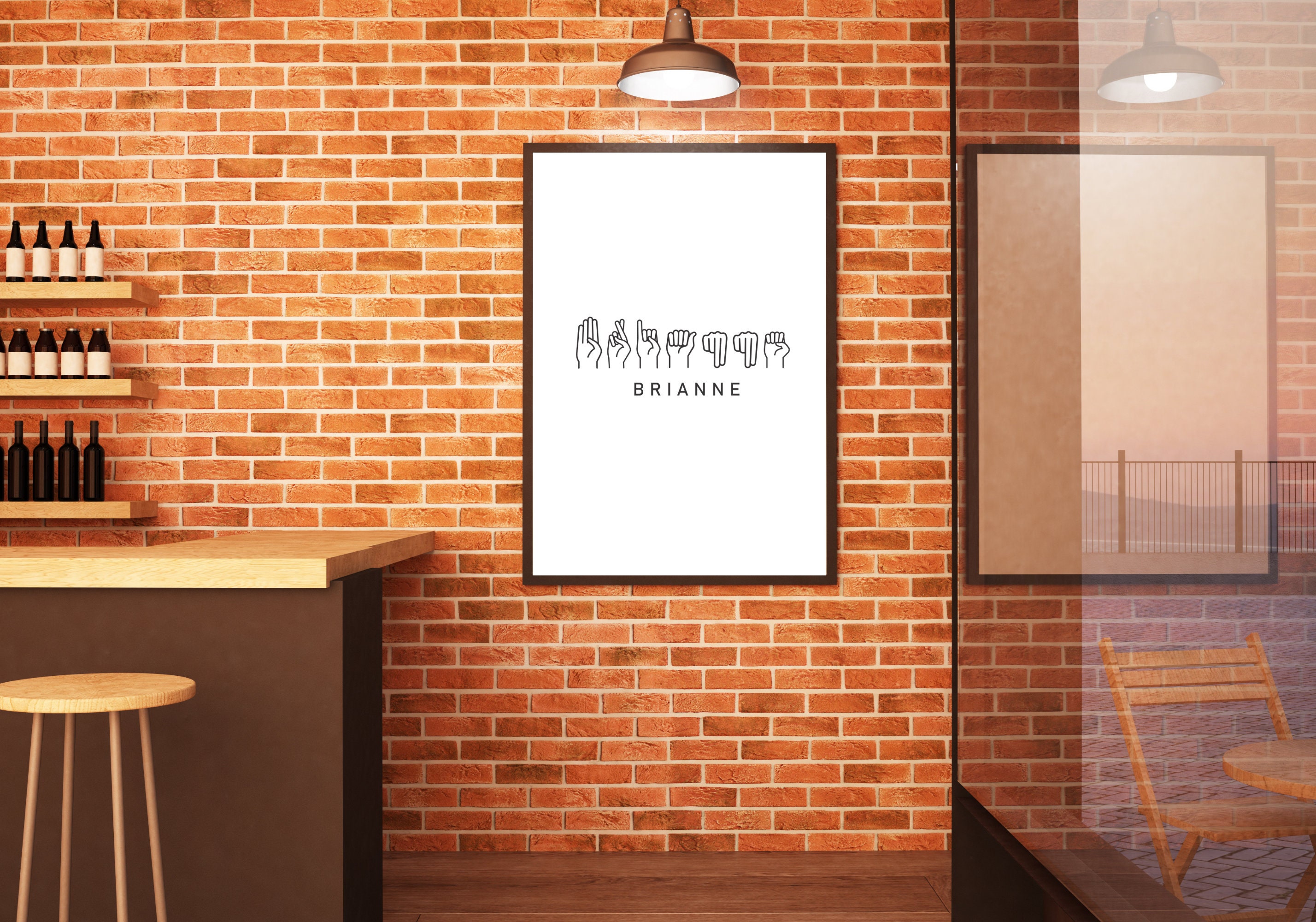 ASL Personalized Wall Art, Name, Family, Spouse, Couple, American Sign ...