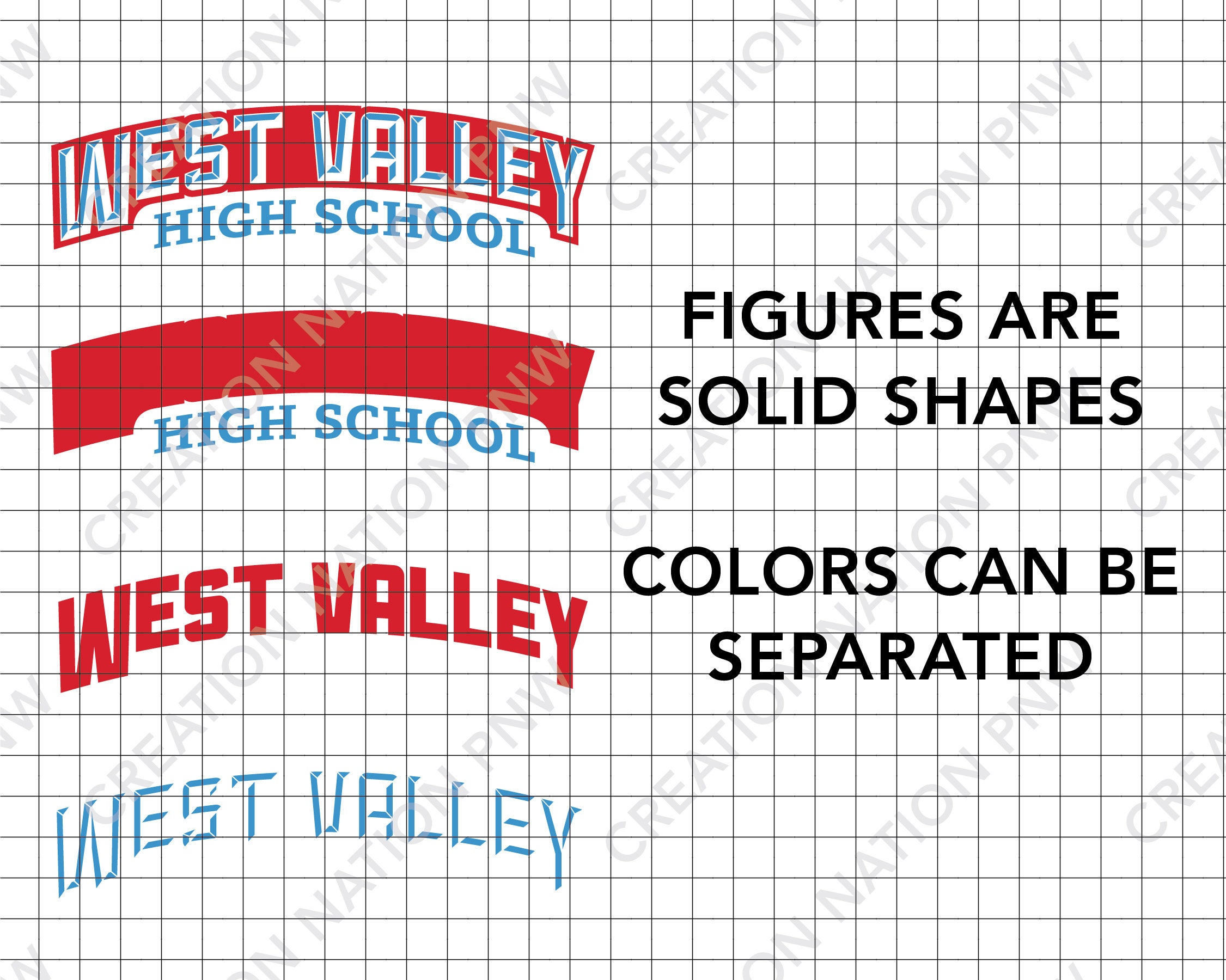 West Valley Rams WVHS Yakima Valley SVG Washington High School Cuttable ...