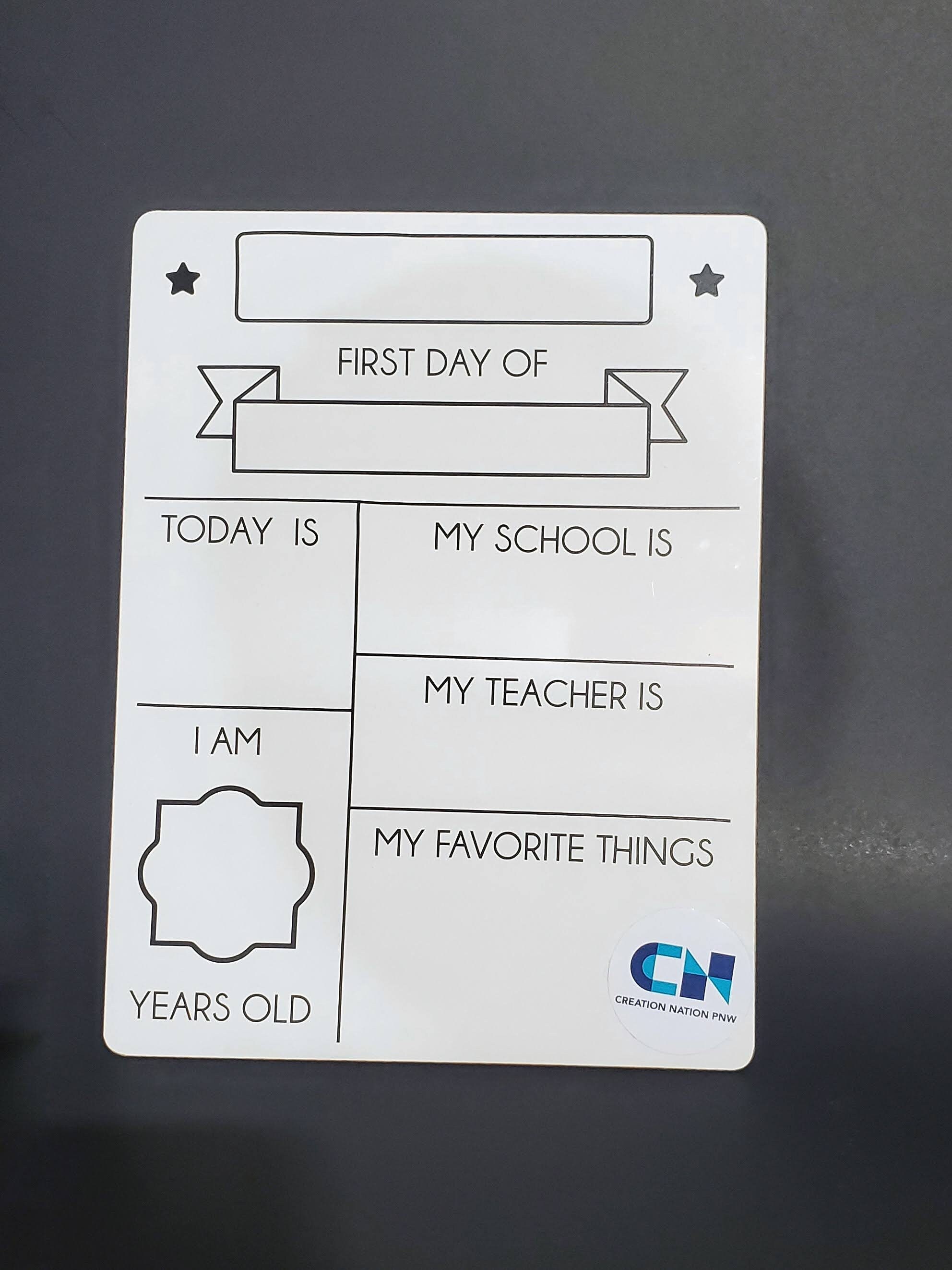 First & Last Day of School SVG for Whiteboard or Chalkboard Cuttable ...