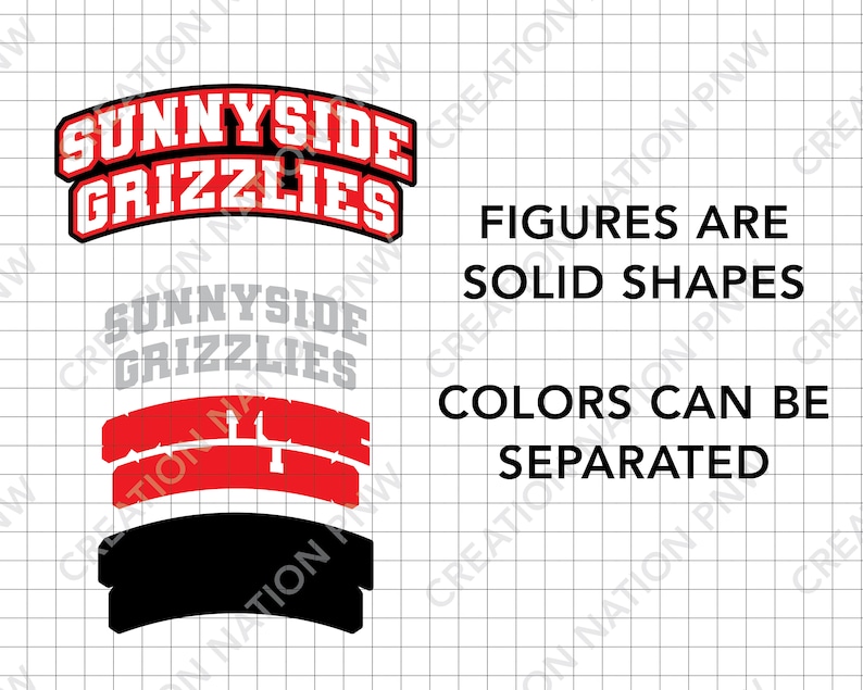 Sunnyside SHS Grizzlies SVG Yakima Valley Washington High School ...