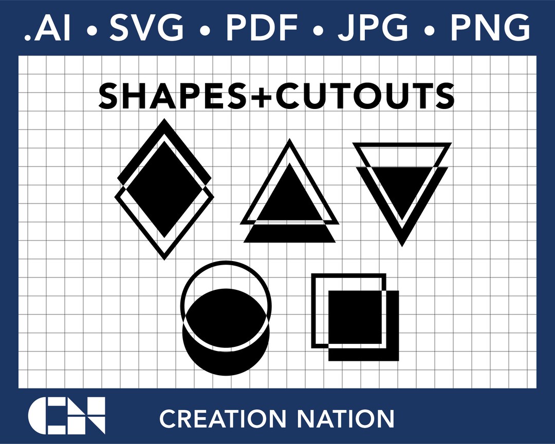 Shapes and Cutouts-geometric Cuttable Files for Vinyl Cutters - Etsy