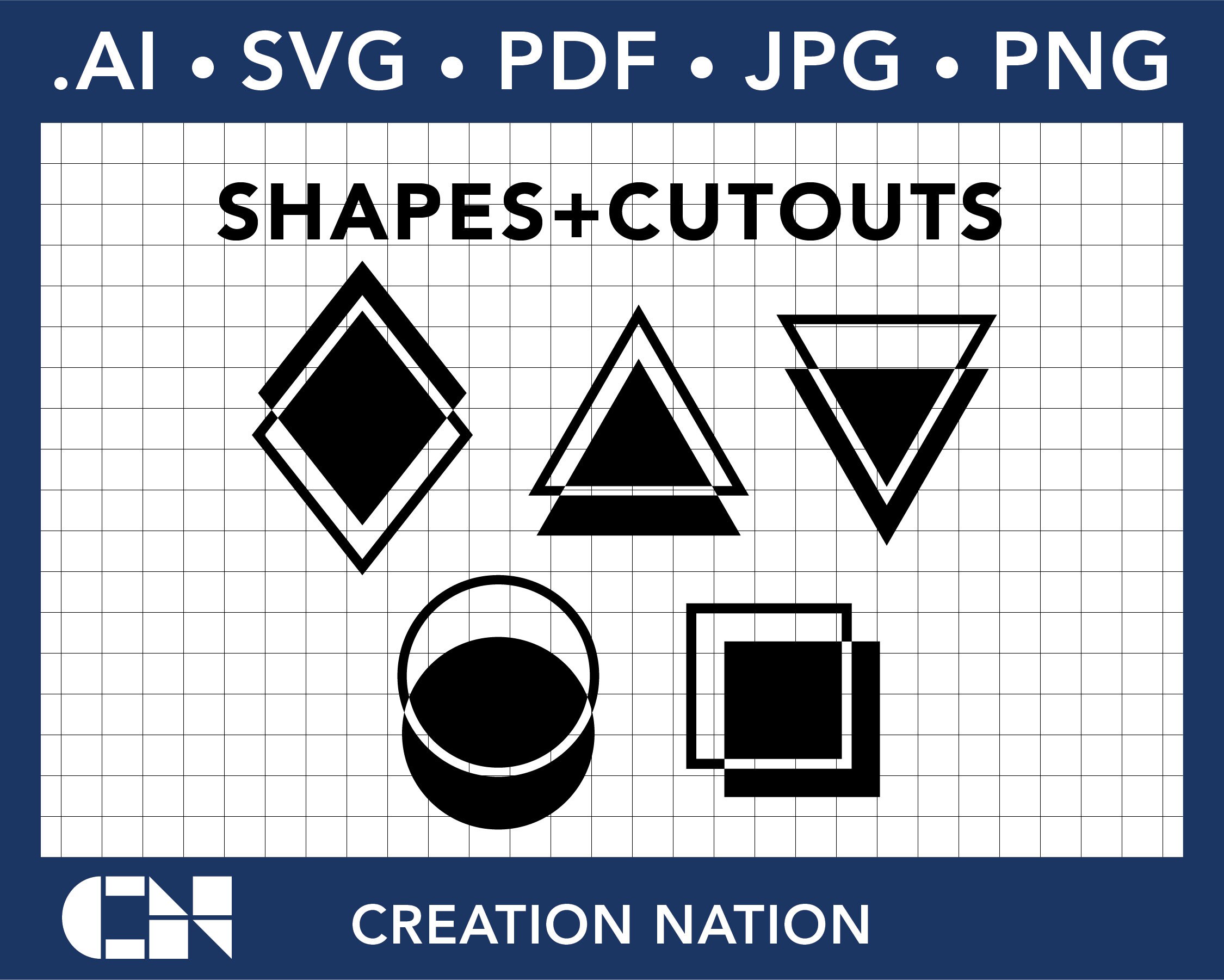Shapes and Cutouts-geometric Cuttable Files for Vinyl Cutters - Etsy UK