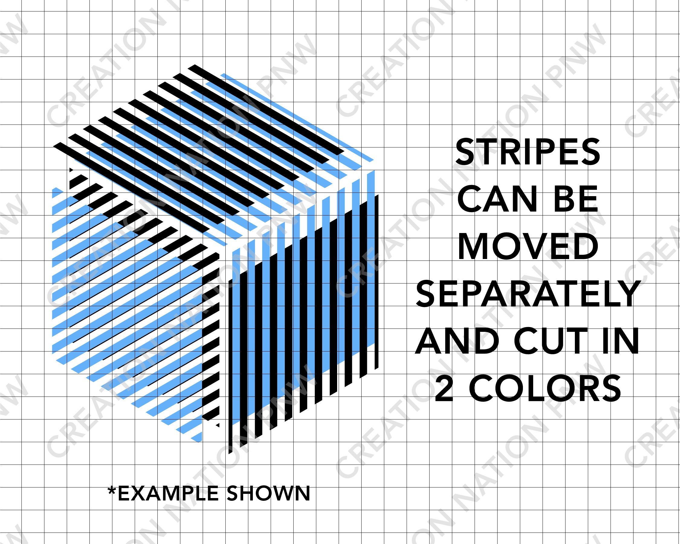 Minimal Striped Cube- Cuttable SVG File for Vinyl Cutters - Etsy