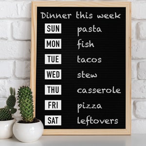 Days of Week Calendar Sans Serif Minimal Modern Cuttable Files for ...