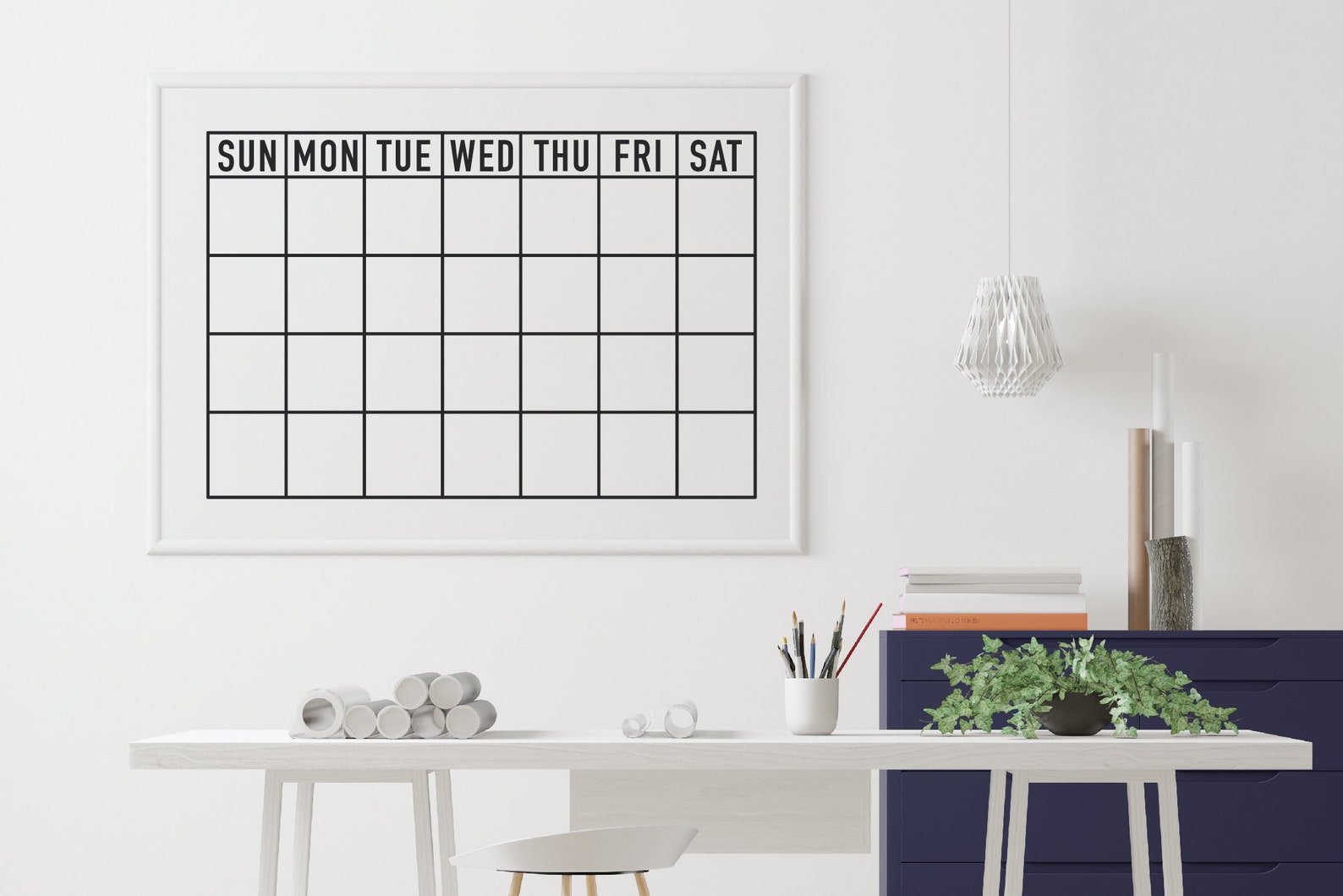 Days of Week Calendar Sans Serif Minimal Modern Cuttable Files for ...