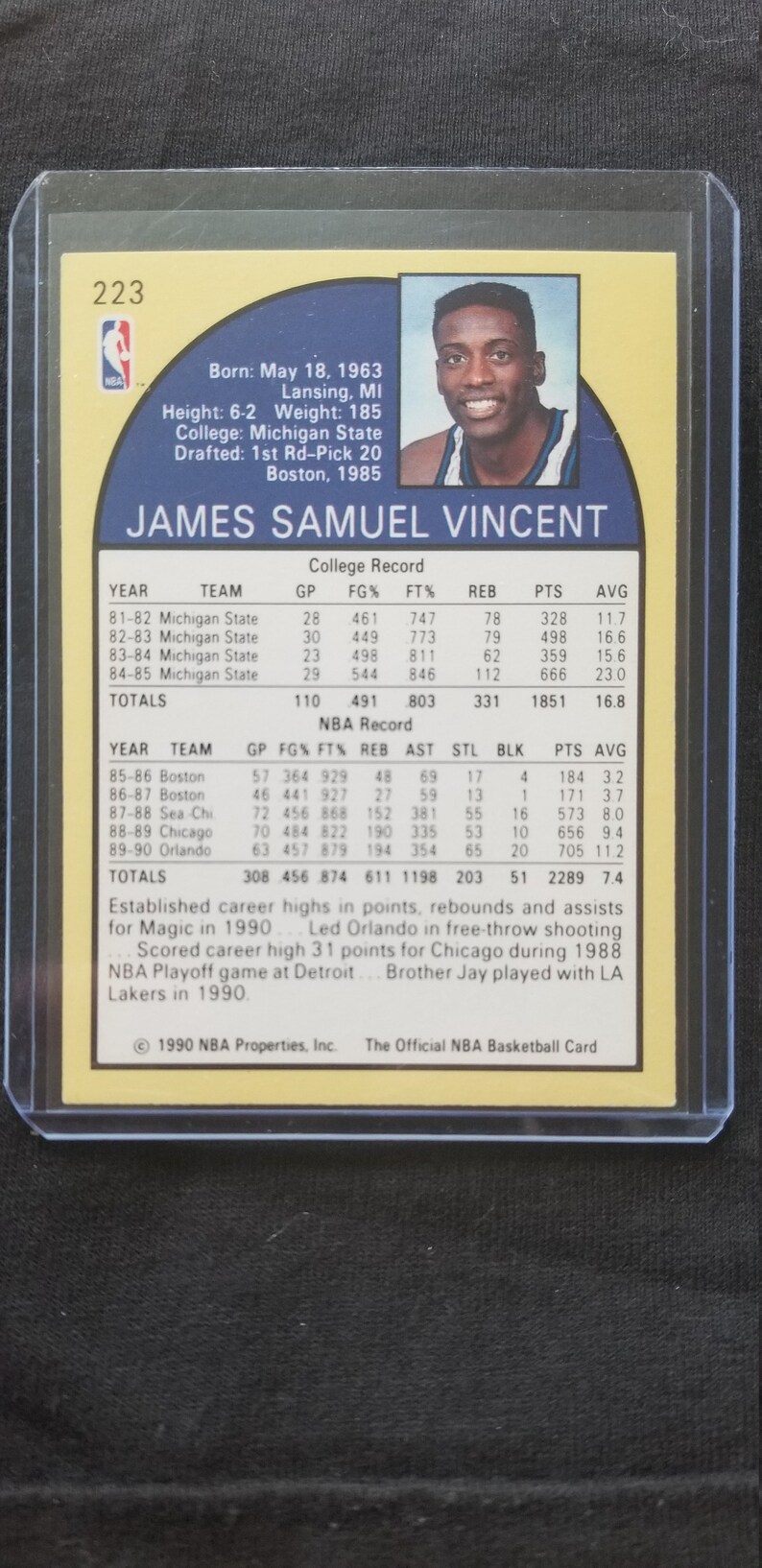 1990 NBA Hoops Michael Jordan / Sam Vincent Basketball Card / - Etsy