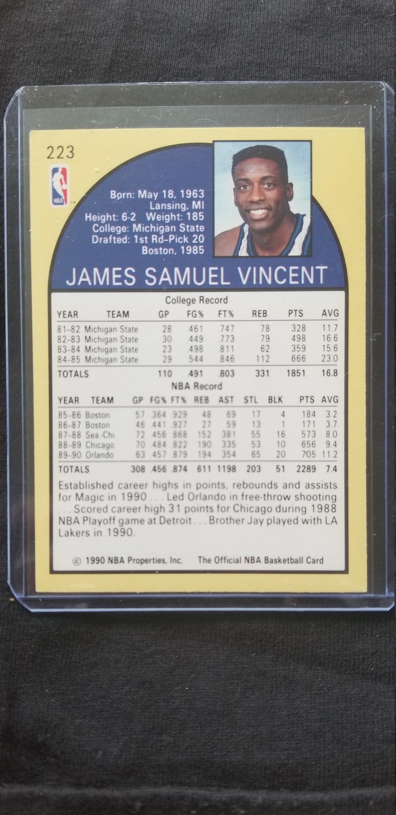 1990 NBA Hoops Michael Jordan / Sam Vincent Basketball Card / - Etsy