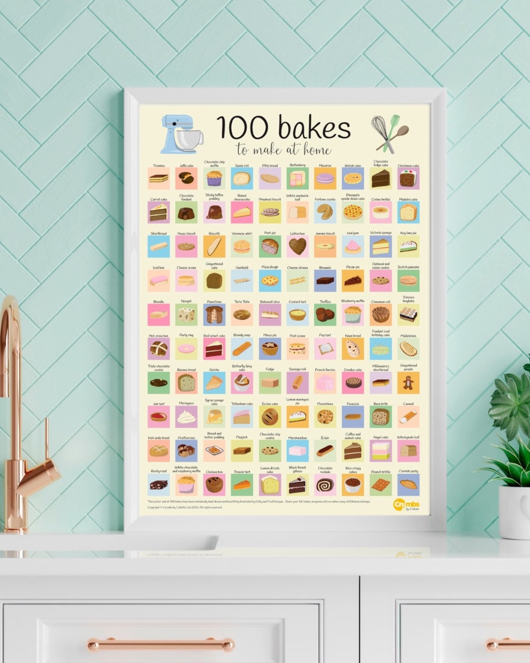100 Bakes Scratch off Poster Baking Bucket List Recipe - Etsy