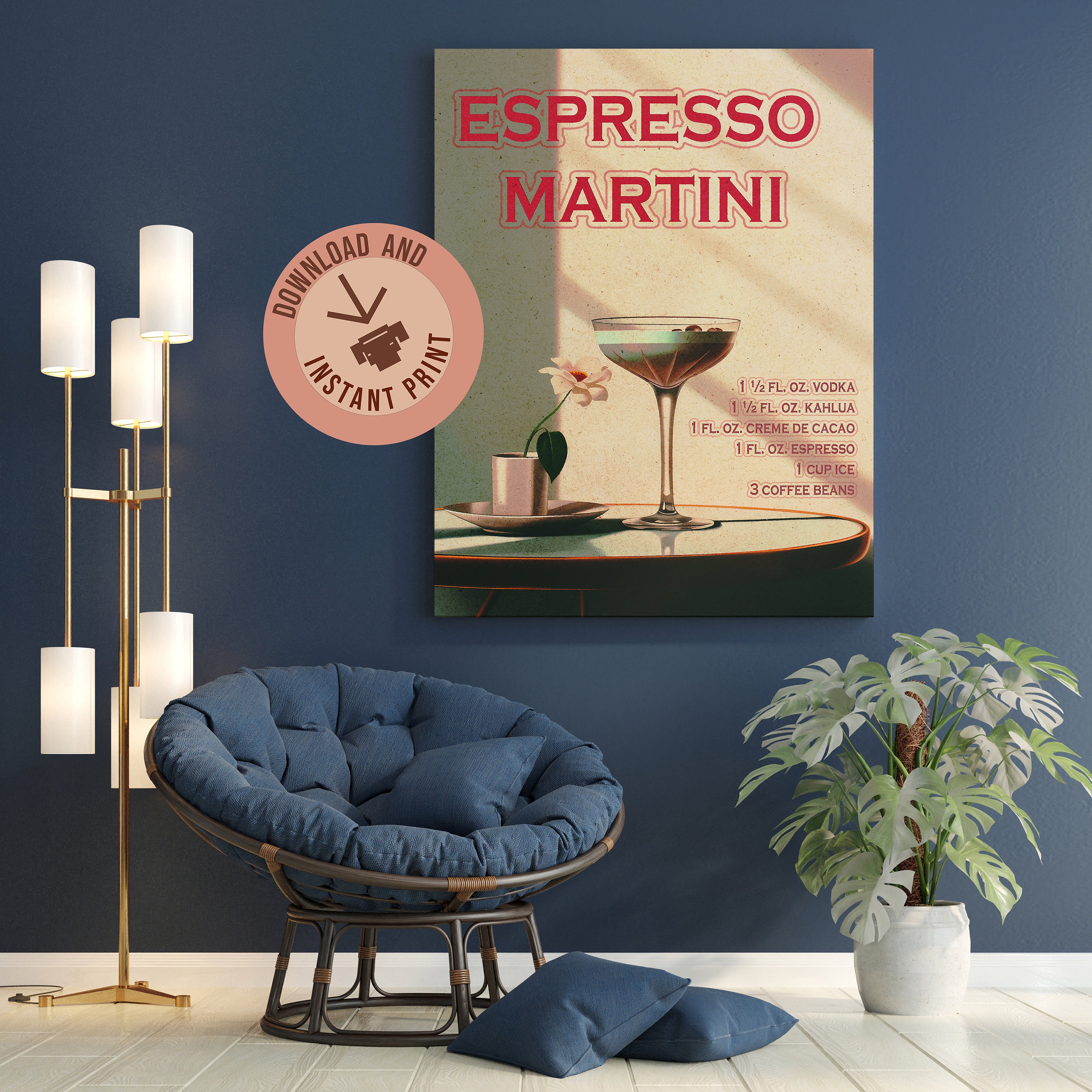 Cocktail Paradise Set of 11 Cocktail Prints Digital Printing Coffee ...