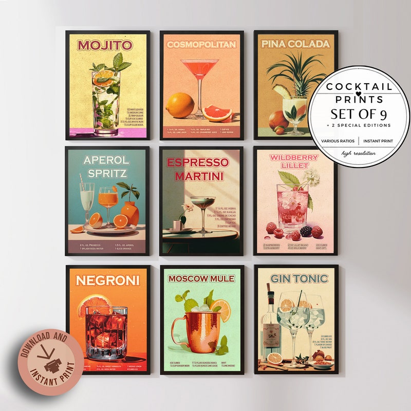 Cocktail Poster - Etsy