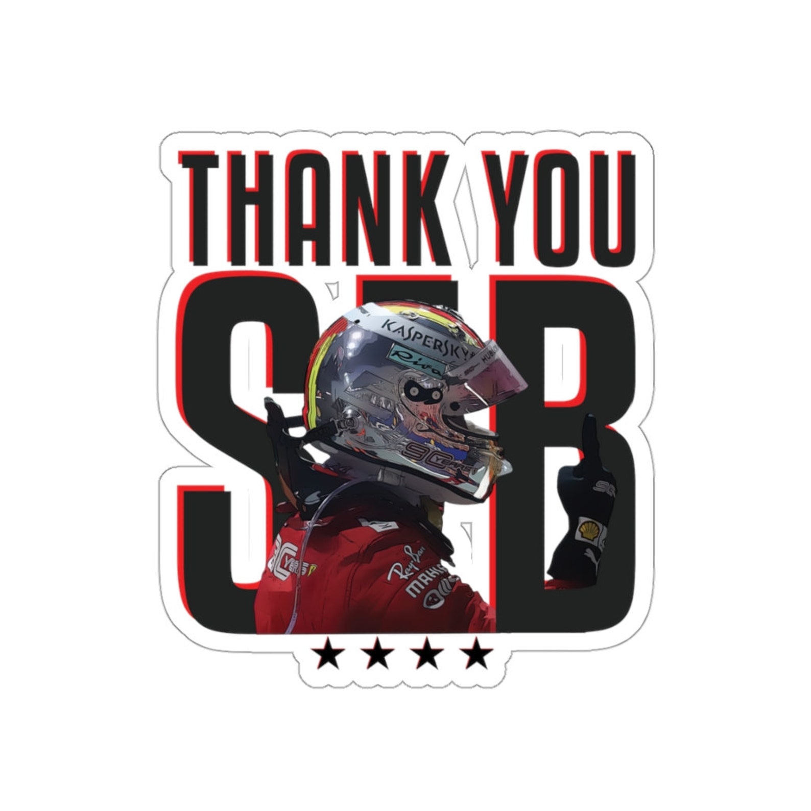 Sebastian Vettel Thank You Seb Vettel Retirement Ferrari - Etsy