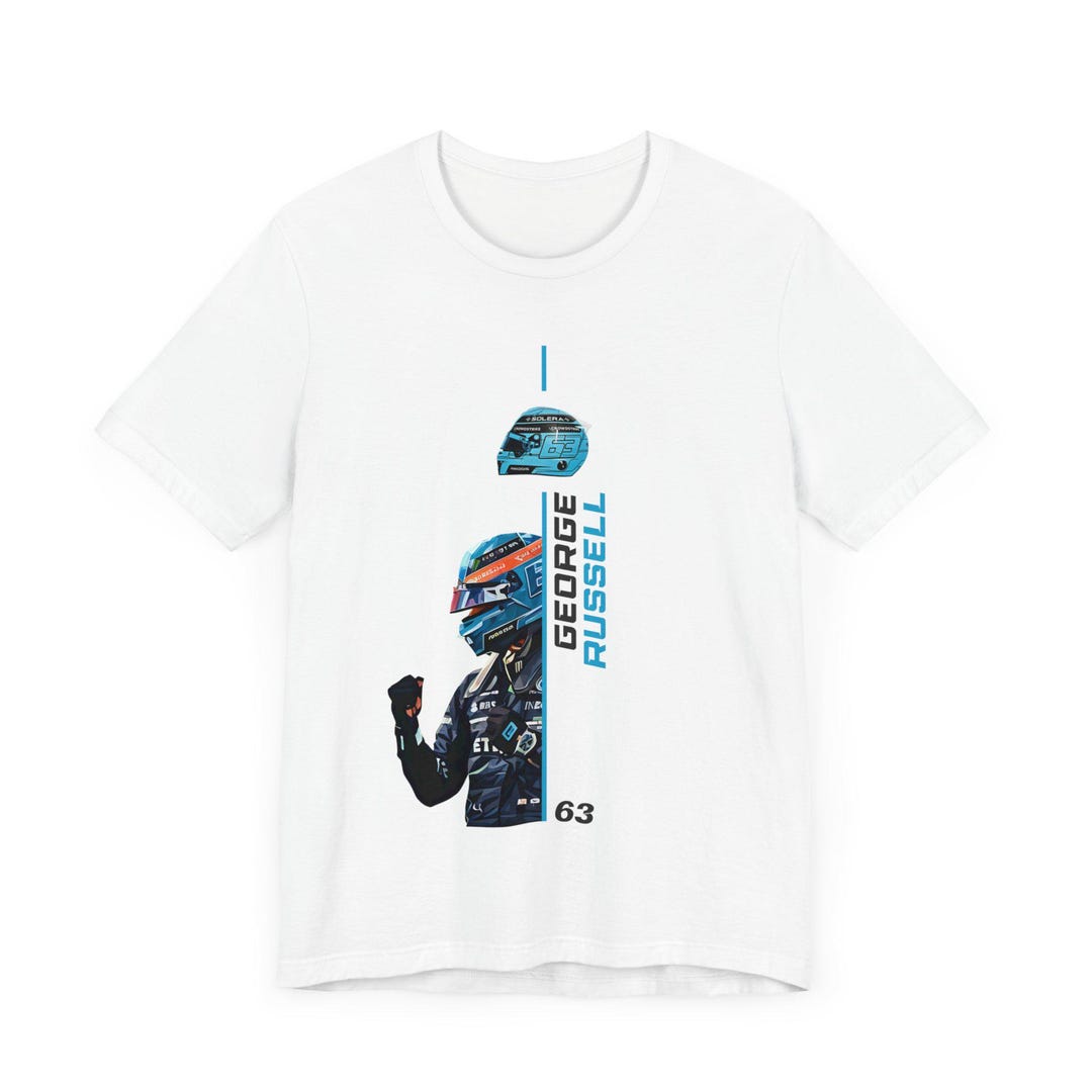 George Russell Shirt | Russell Helmet Shirt | Mercedes F1 Shirt ...