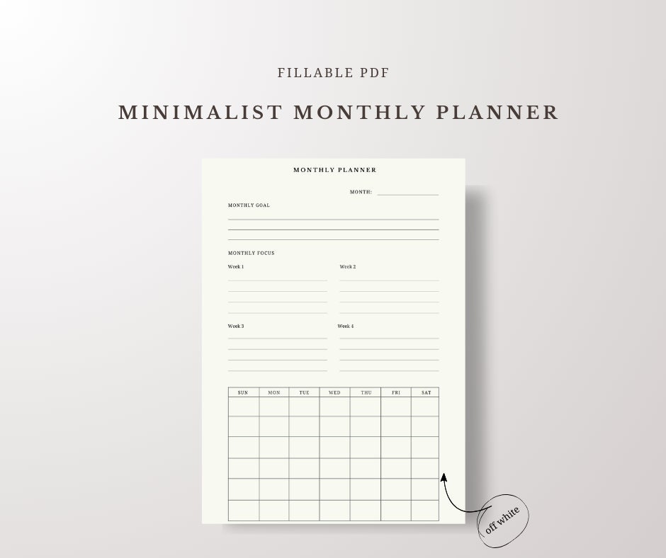 Detailed Minimalist 2024 Planner Set-printable and Editable Undated Pdf ...