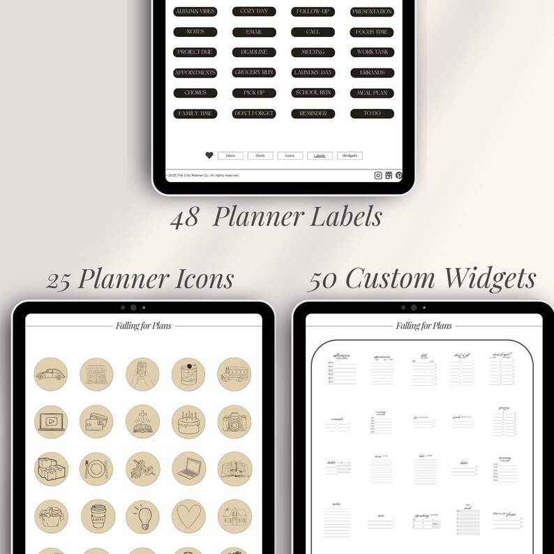 Fall Digital Planner Stickers | Goodnotes, Noteful (pre-cropped) - Etsy