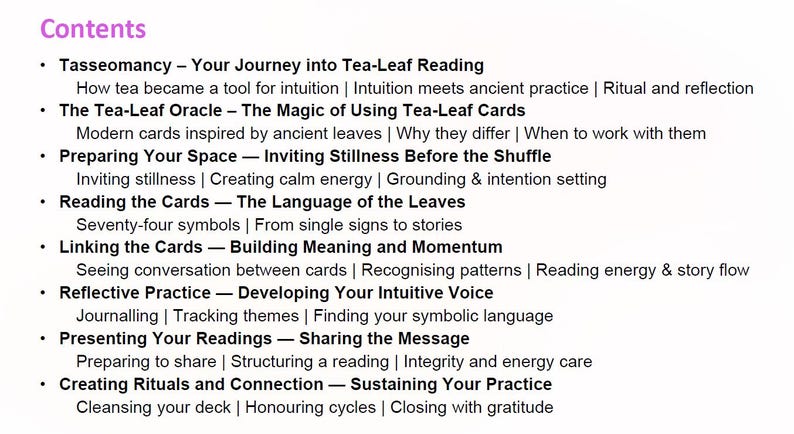 The Tea-leaf Oracle Card Workbook | Intuitive Reading & Reflection ...