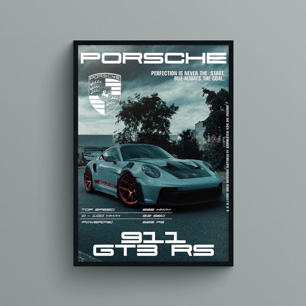 Porsche 911 Gt3 Rs Poster - Etsy