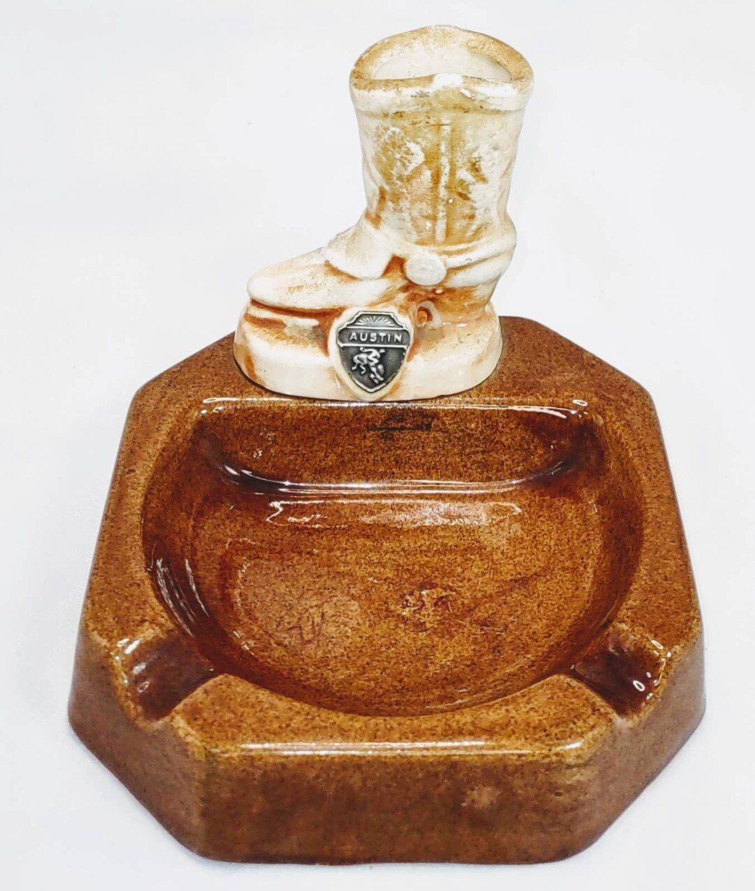 Vintage Austin Boot Bronc Rider Ashtray - Etsy